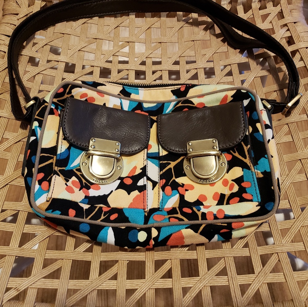 Brand New Fossil Multi Colored Purse - Gem
